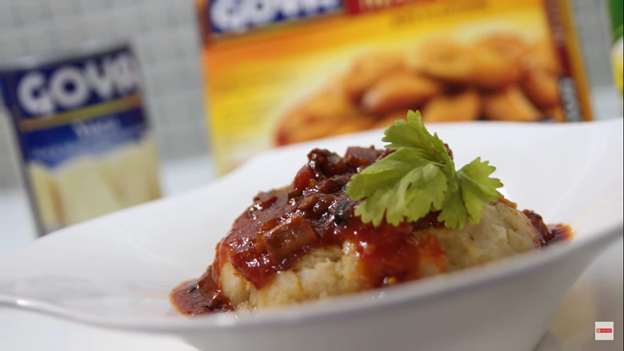 Mofongo de Yuca Relleno de Pulpo a la GOYA® - Placeres