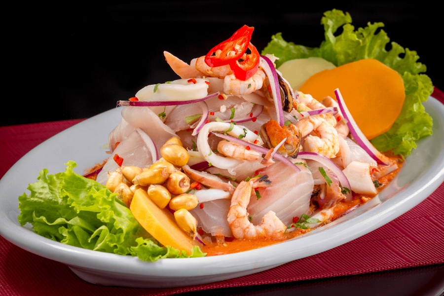 Ceviche de Pescado Peruano con Maíz a la GOYA® - Placeres