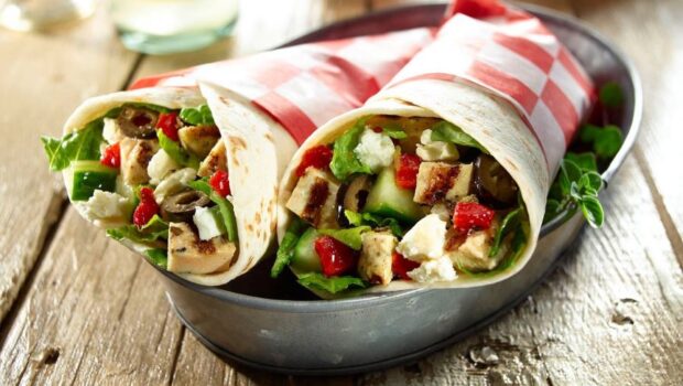 Wrap de Pollo Mediterráneo - Placeres