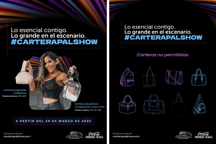 Limitan tamaño "Cartera Pa'l Show" - Placeres